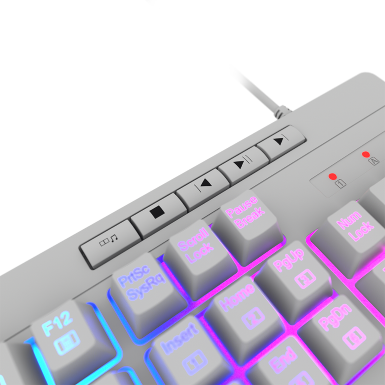 Teclado Gamer Redragon Shiva K512 Rgb Qwerty Español - Blanco