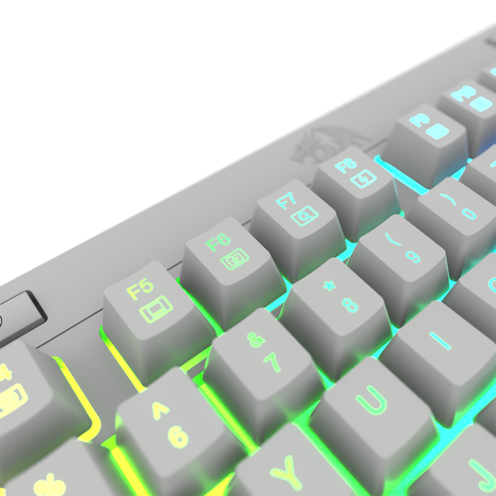 Teclado Gamer Redragon Shiva K512 Rgb Qwerty Español - Blanco