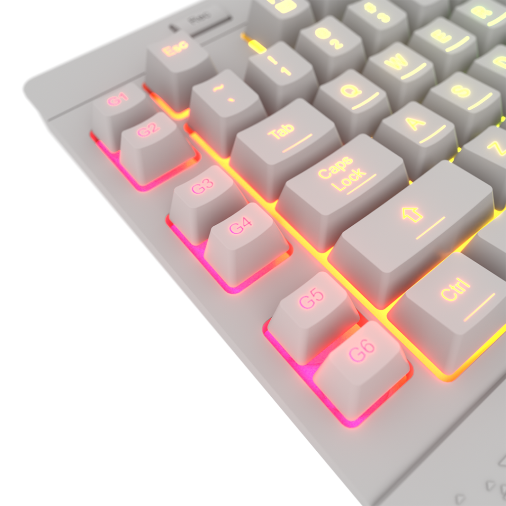 Teclado Gamer Redragon Shiva K512 Rgb Qwerty Español - Blanco