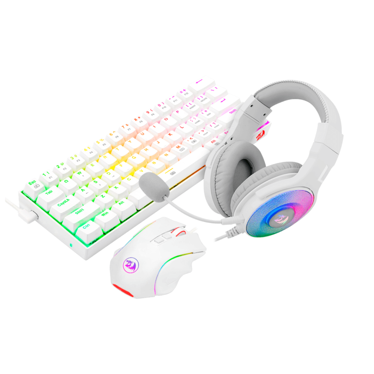 Kit Combo Gamer 3en1 Redragon S129w Teclado, Mouse, Diadema